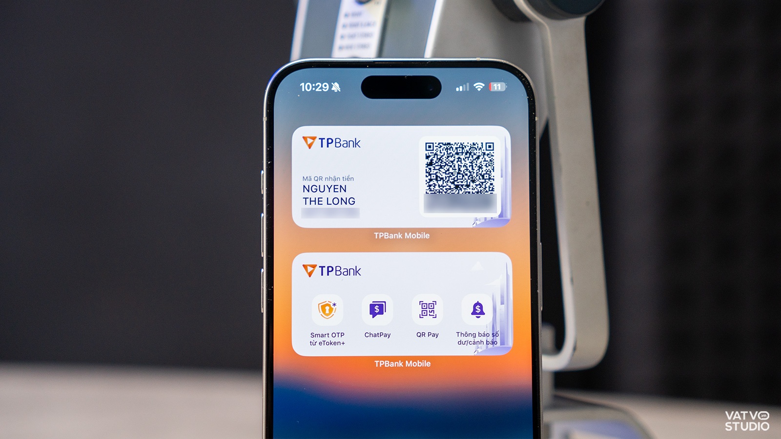Có thể bạn chưa biết: Một số ngân hàng hỗ trợ hiển thị mã QR ngay trên widget iPhone